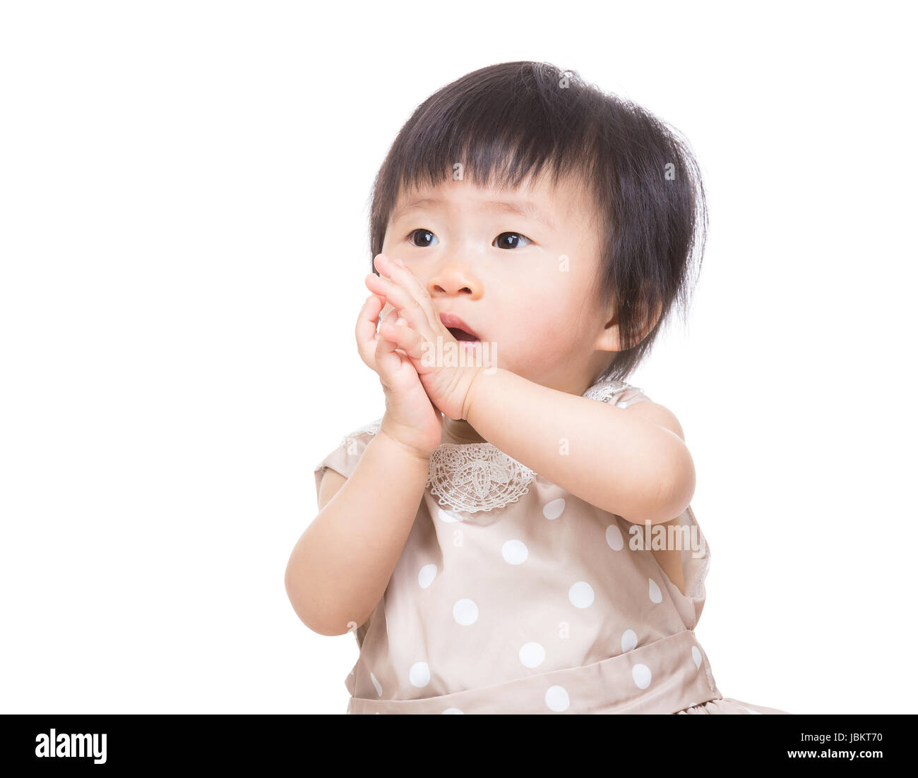 Asia baby girl clapping hand Stock Photo - Alamy