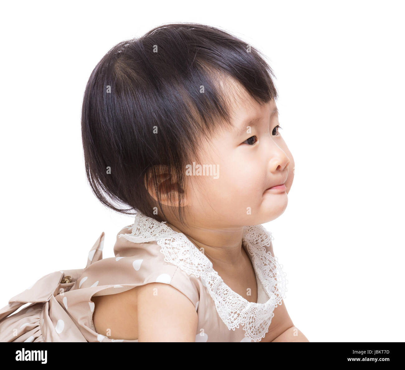Asian baby girl side profile Stock Photo - Alamy