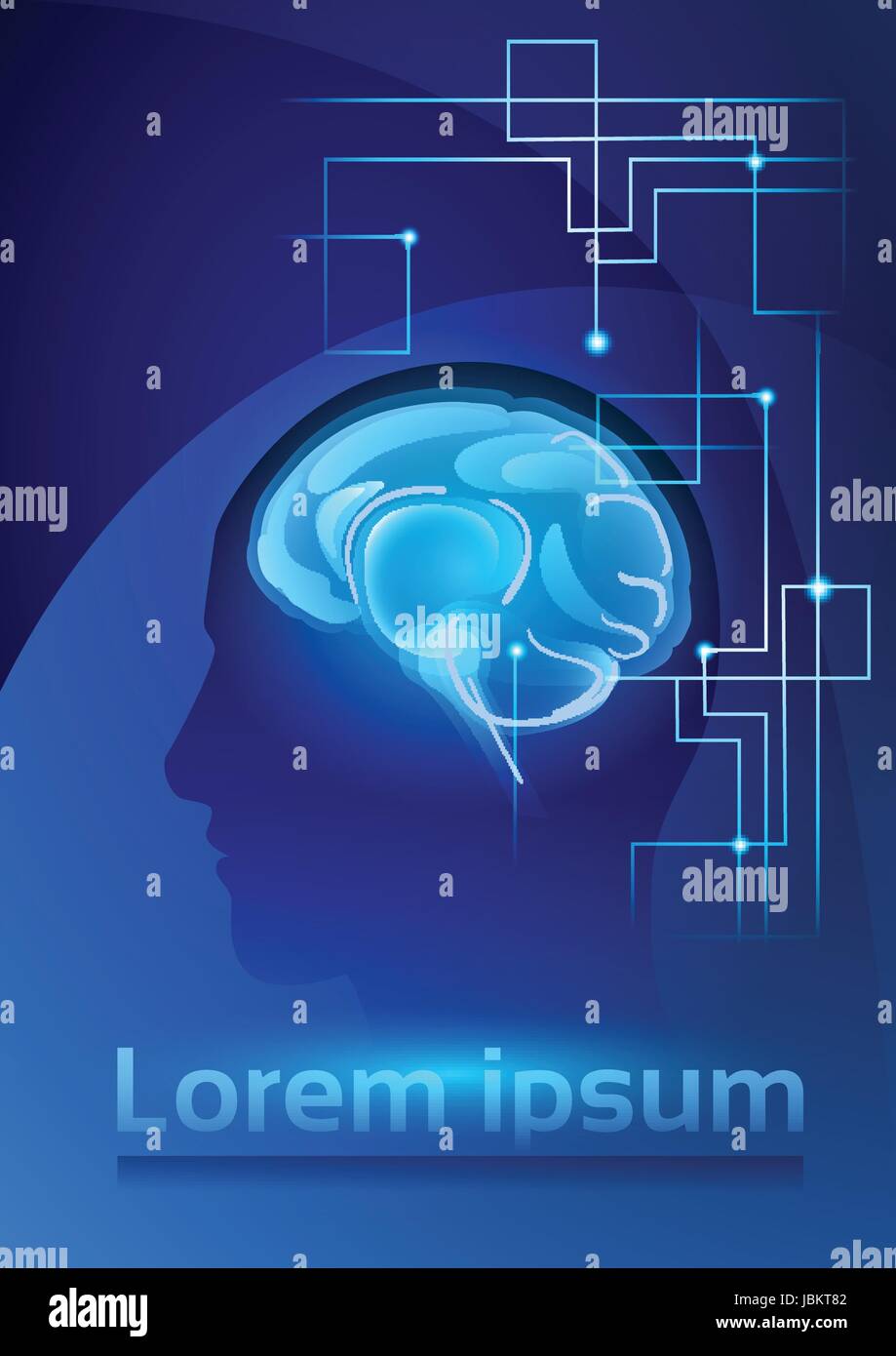 Brain Neurons Activity, Medicine Thinking Intelligence Concept Banner ...