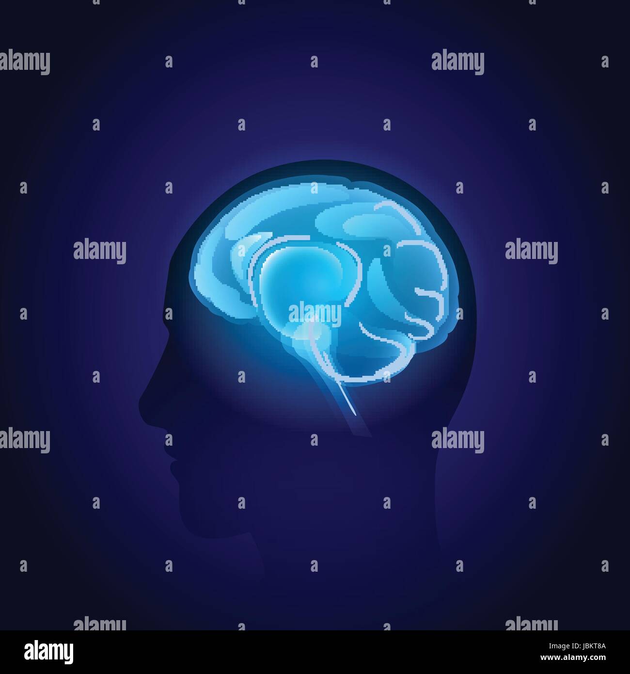 Brain Neurons Activity, Medicine Thinking Intelligence Concept Banner ...