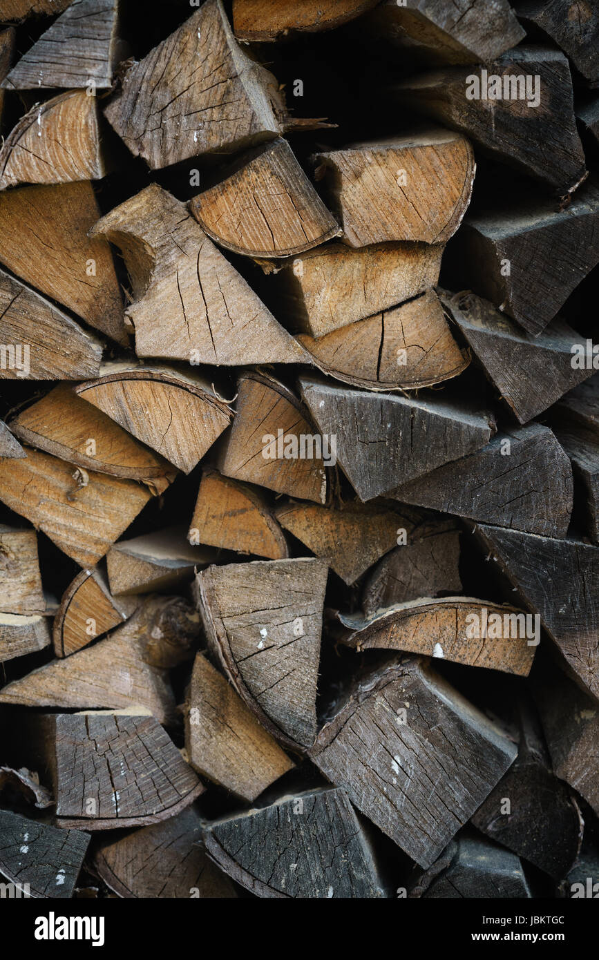 natural firewood stack rustic background Stock Photo - Alamy