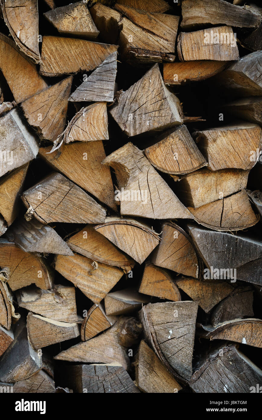 natural firewood stack rustic background Stock Photo - Alamy