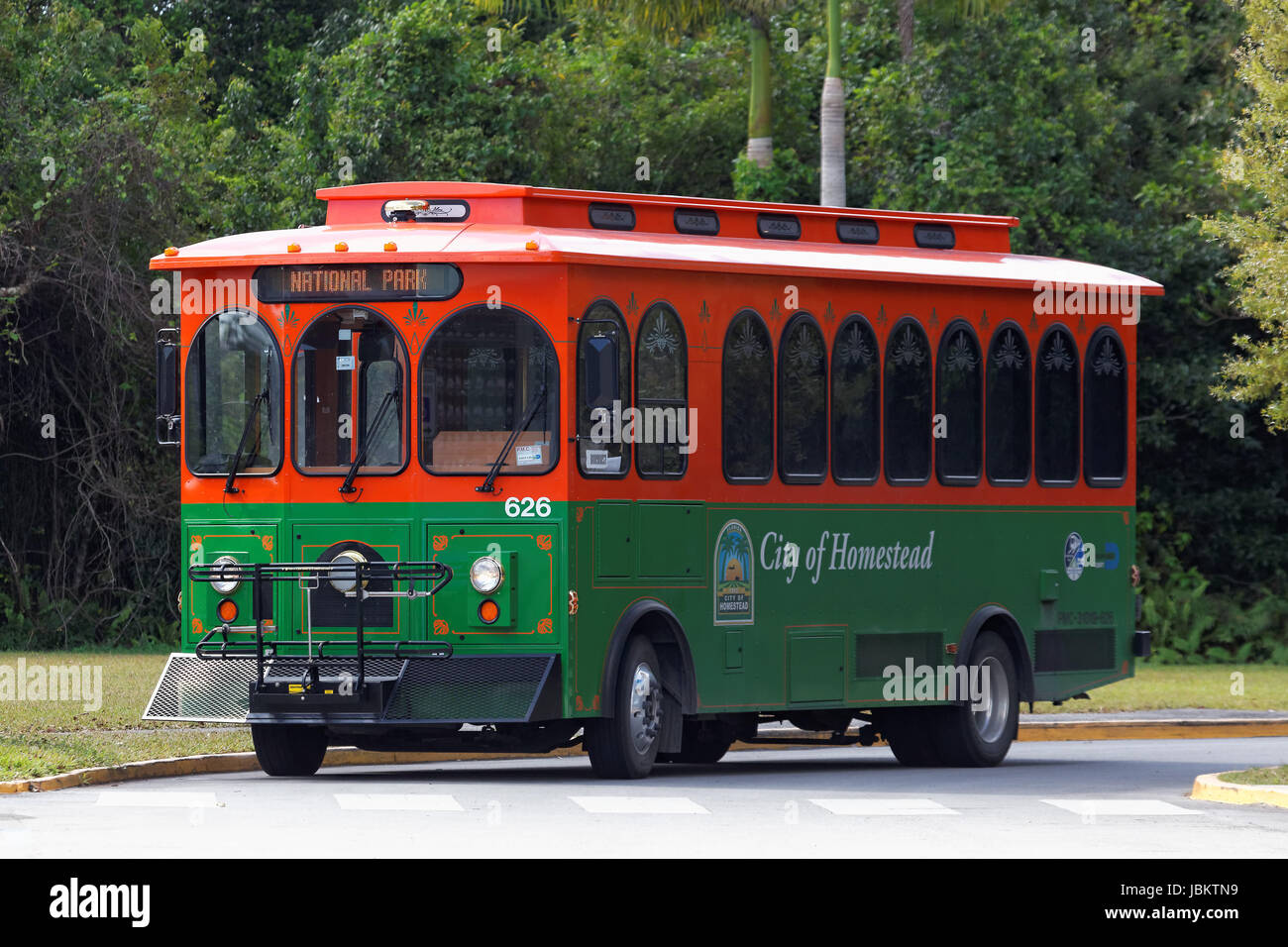 Shuttlebus in den Everglades Stock Photo - Alamy