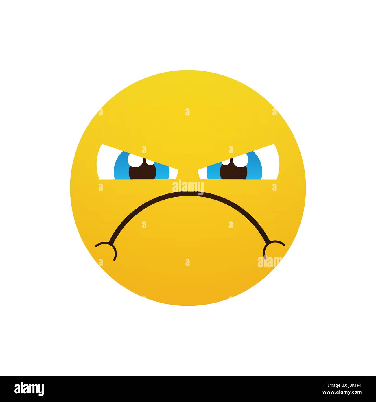 Yellow Cartoon Face Angry People Emotion Icon Stock Vector Image & Art ...