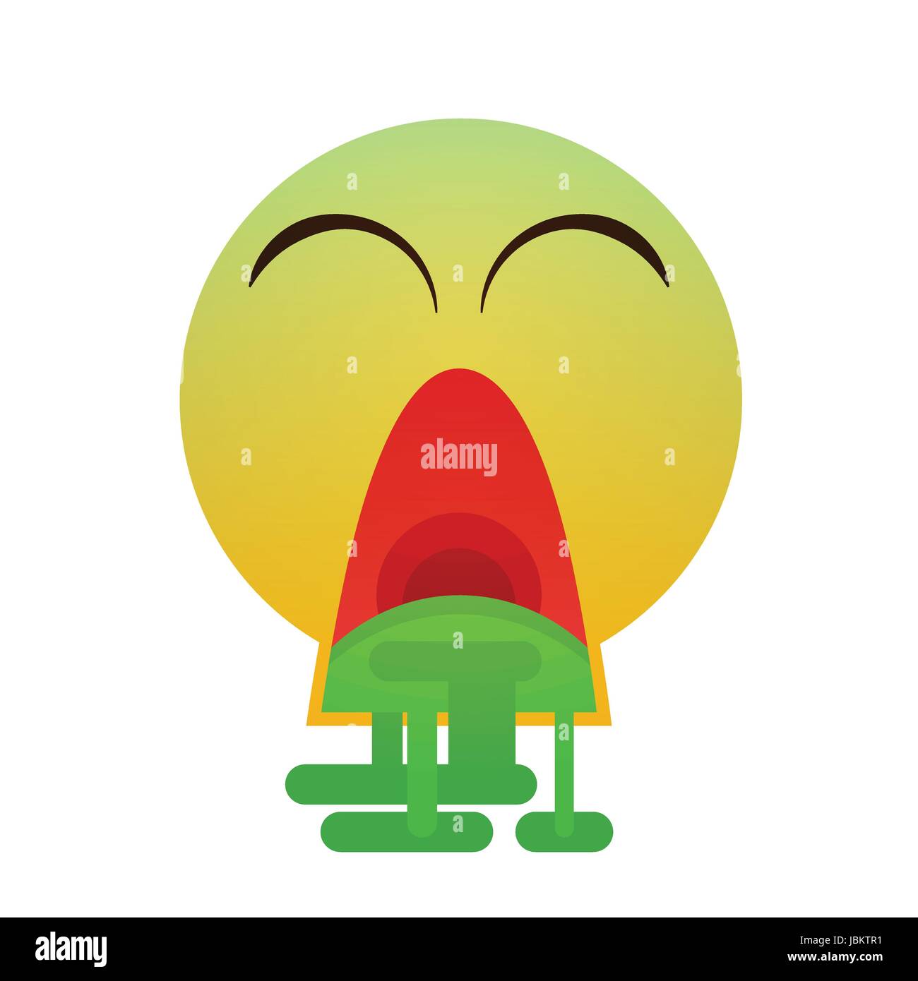 Smiley emoticon facial expression sick Cut Out Stock Images & Pictures ...