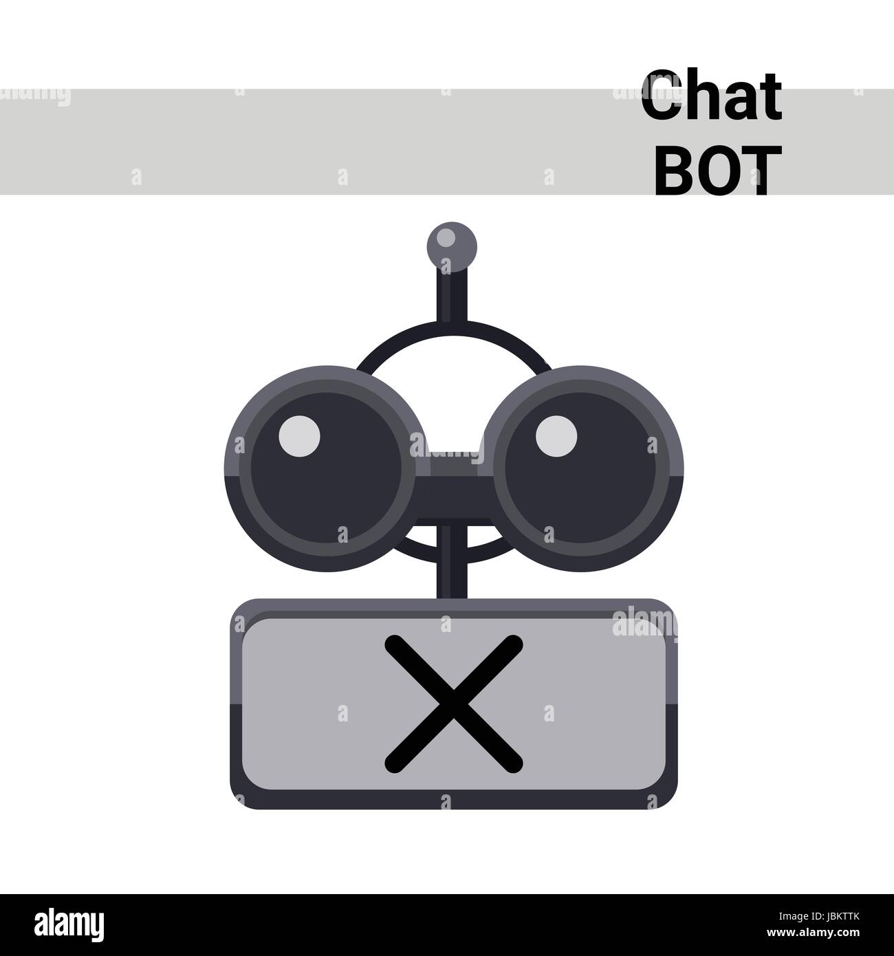 Robot face head isolated Cut Out Stock Images & Pictures - Alamy