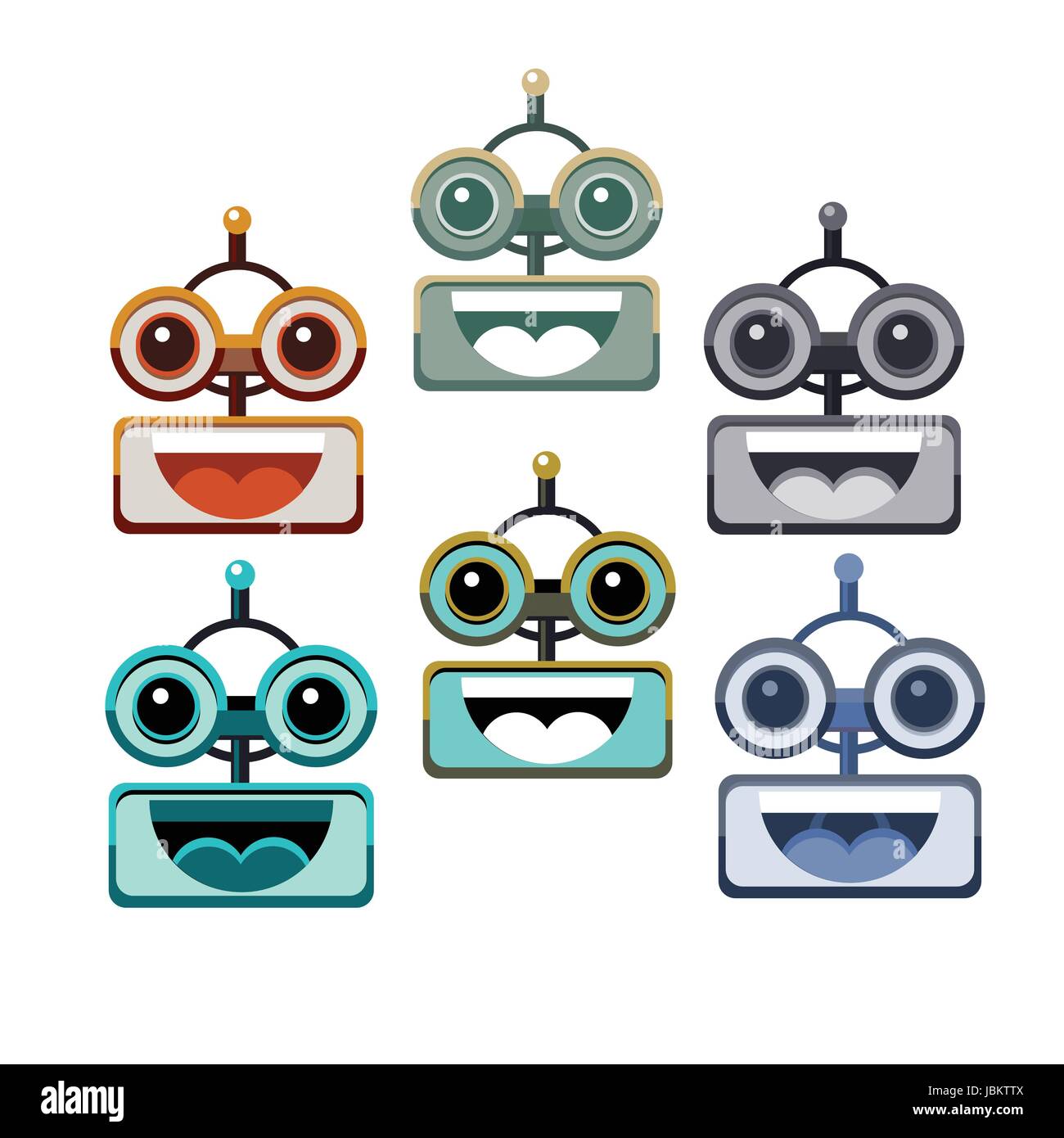 Cartoon Robot Face