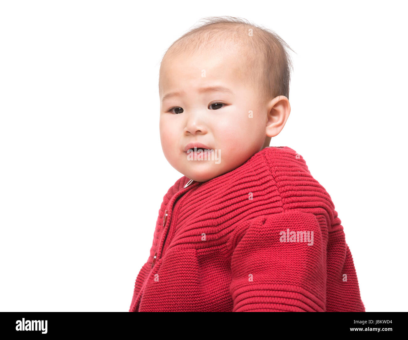 Baby girl feeling angry Stock Photo - Alamy
