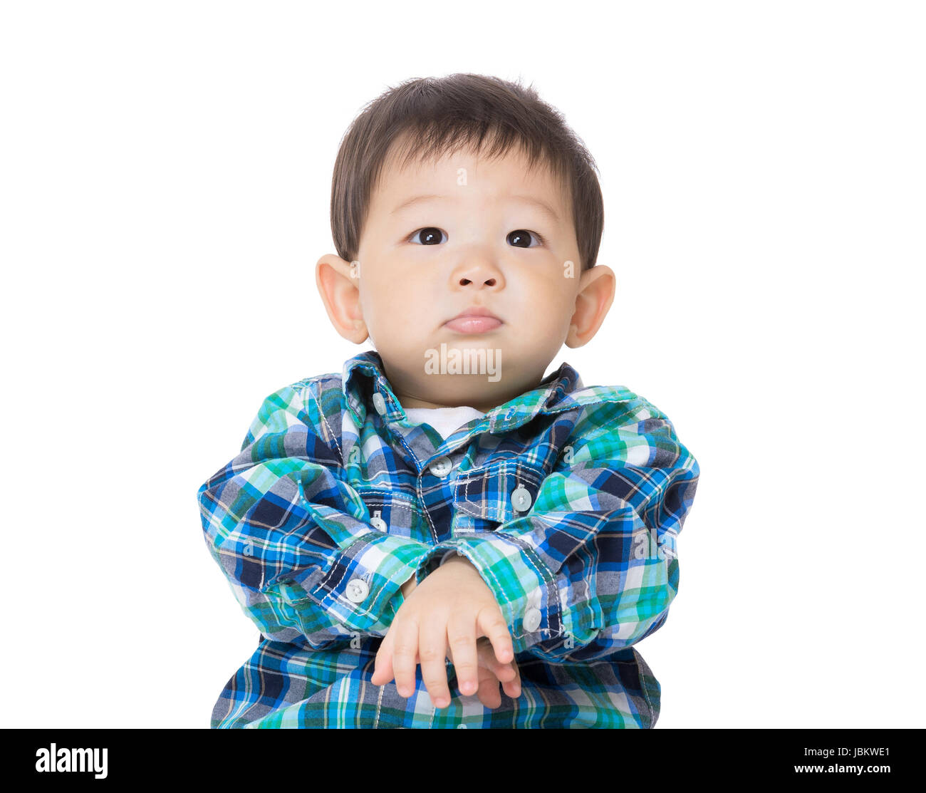 Asia baby boy looking up Stock Photo - Alamy