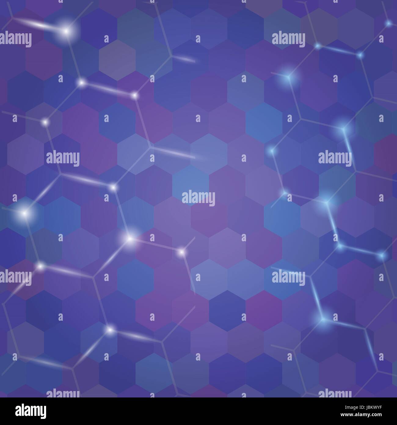 colorful illustration with abstract molecules connection for your ...