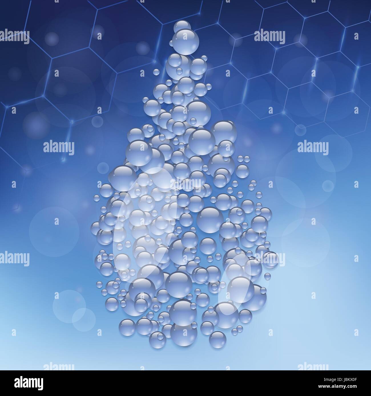 colorful illustration with water drops on a blue background for your ...