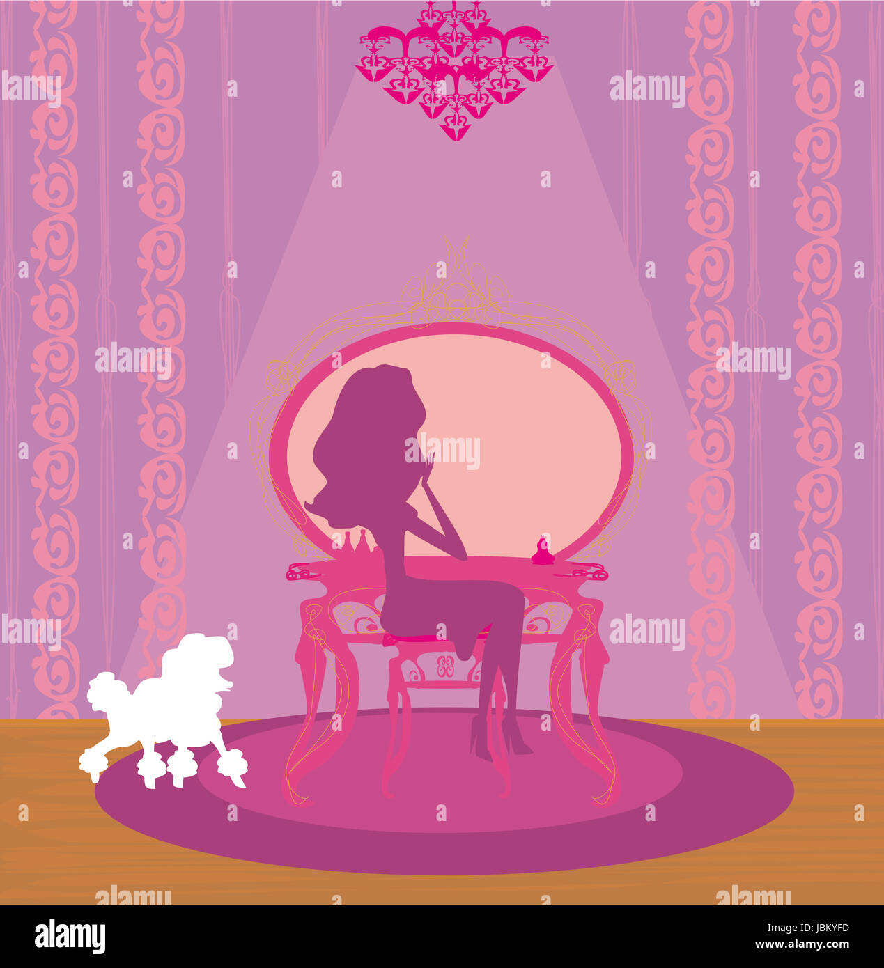 Cartoon lady pink skin hi-res stock photography and images - Alamy