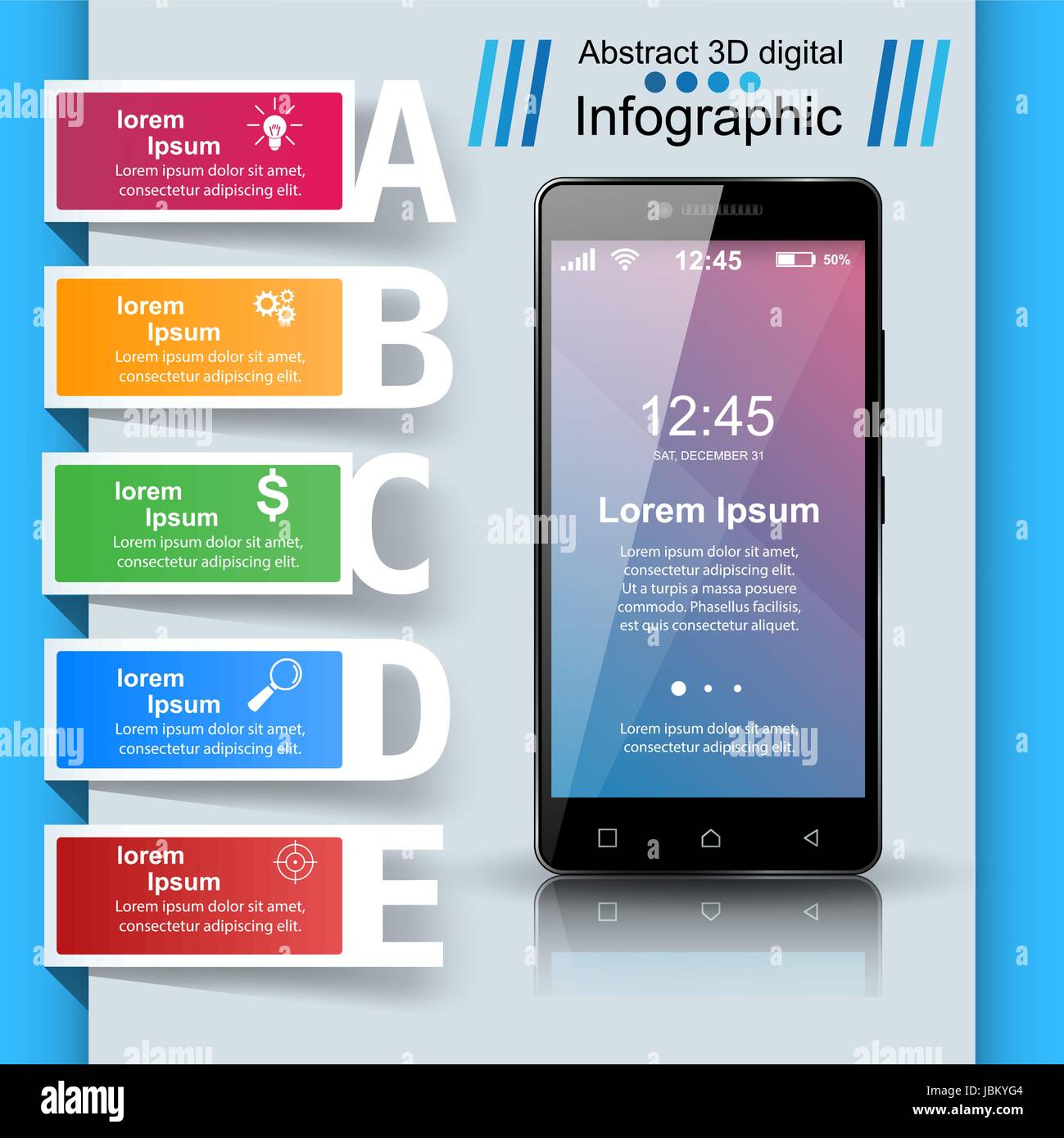 3D infographic. Smartphone icon Stock Vector Image & Art - Alamy