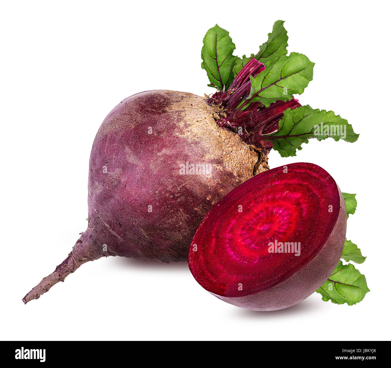 Beetroot with leaves isolated on white Stock Photo - Alamy