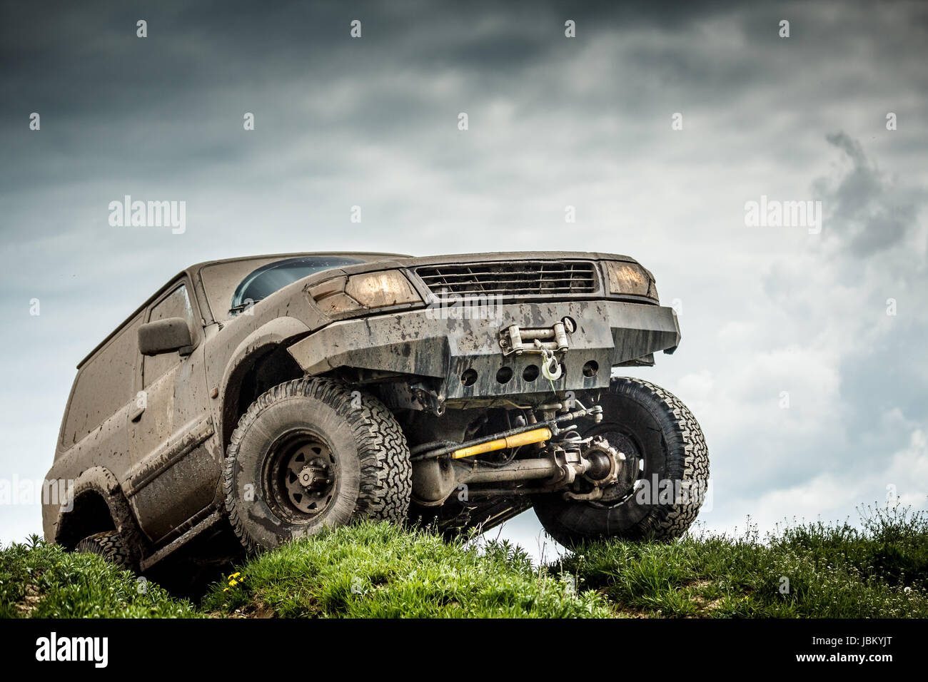 Very muddy off road car Stock Photo - Alamy