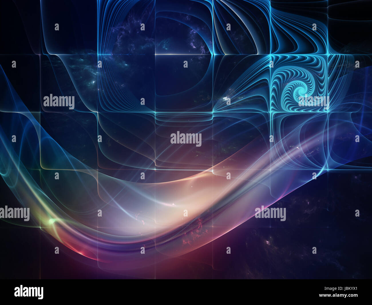 Geometry of Space series. Abstract design made of conceptual grids ...