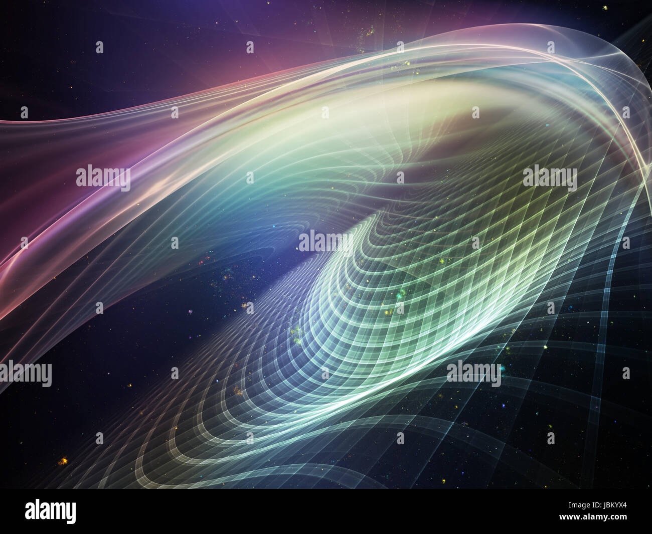 Geometry of Space series. Composition of conceptual grids, curves and ...