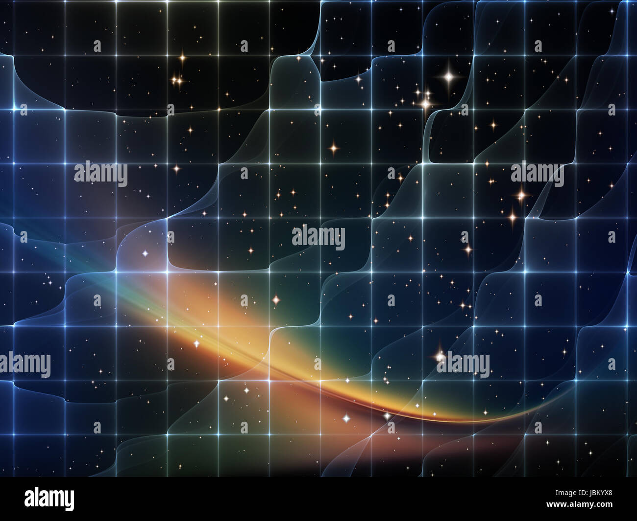 Geometry of Space series. Background design of conceptual grids, curves ...