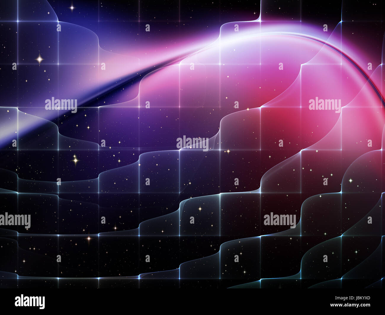 Geometry of Space series. Backdrop composed of conceptual grids, curves ...