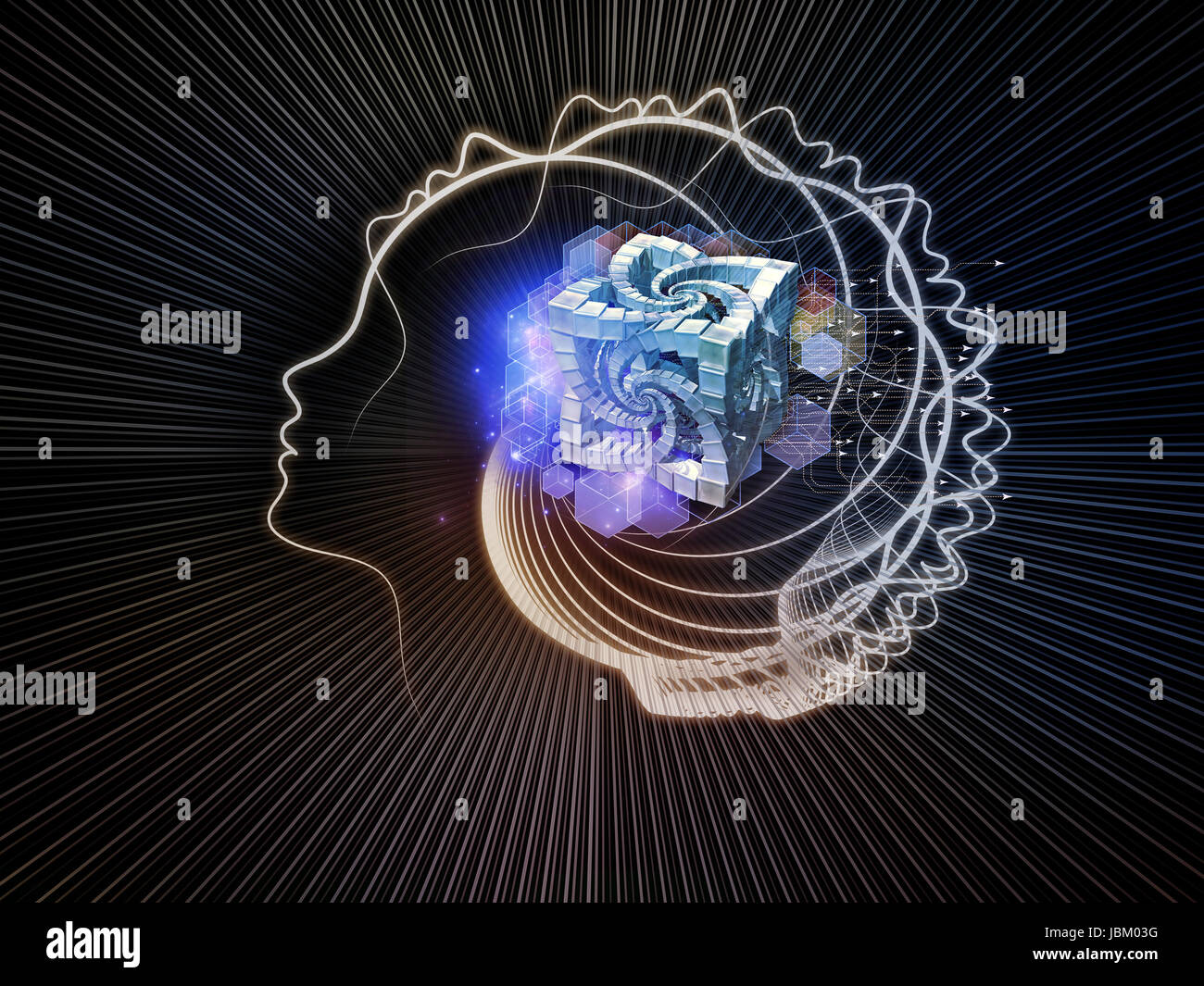 Strange Geometry series. Background composition of line drawing, math ...