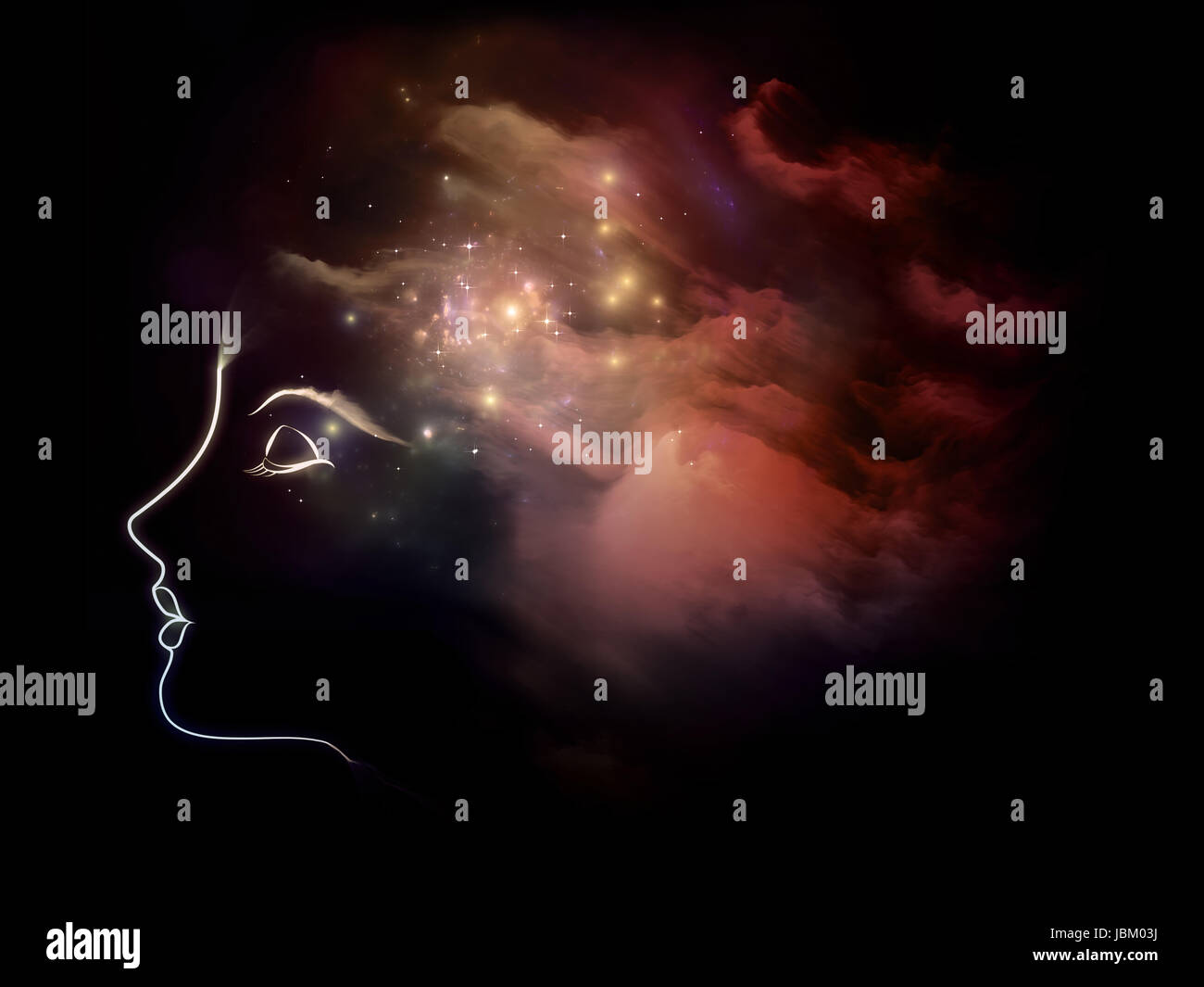 Universal Mind series. Visually pleasing composition of human head and ...