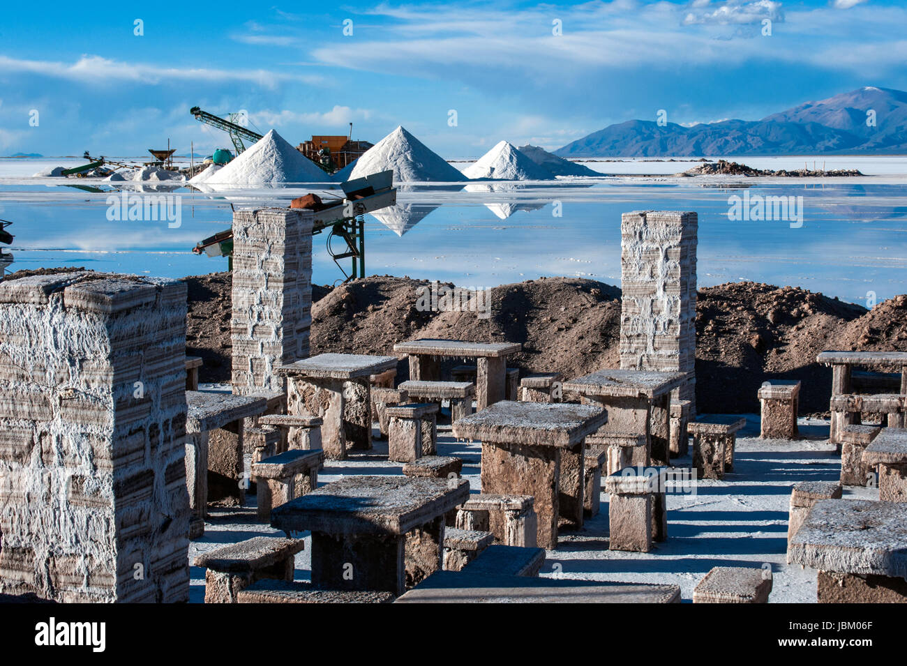 Salinas Grandes on Argentina Andes is a salt desert in the Jujuy ...