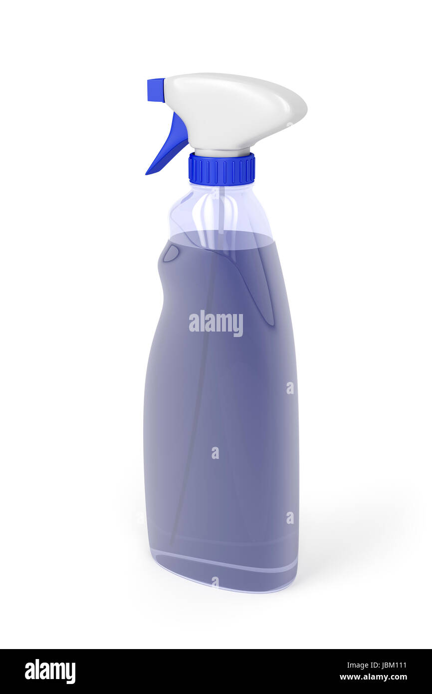 Window cleaner bottle spray on white background Stock Photo - Alamy
