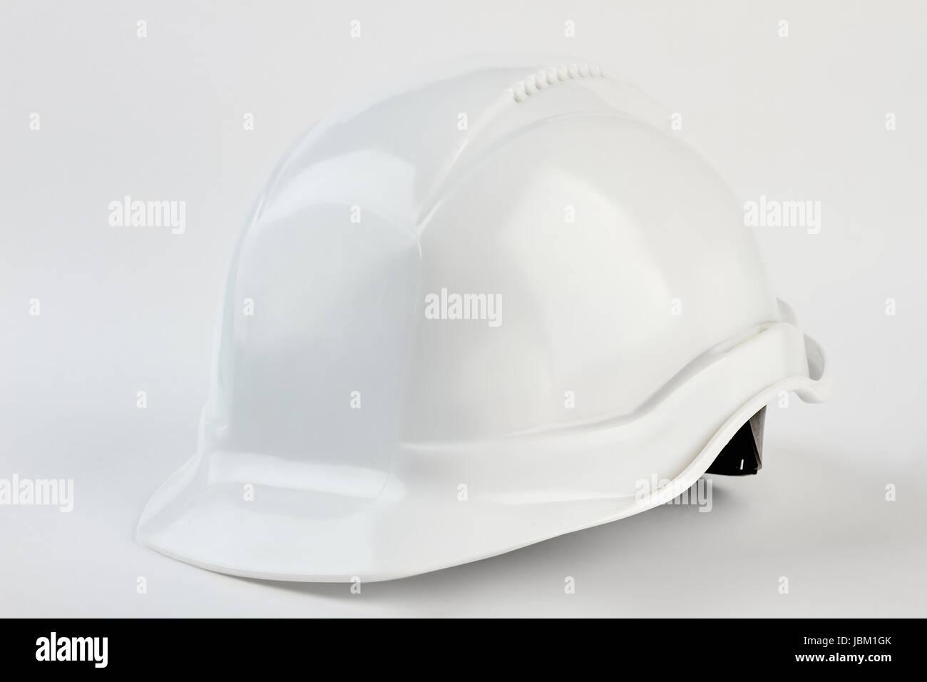 White safety helmet for foreman Stock Photo - Alamy