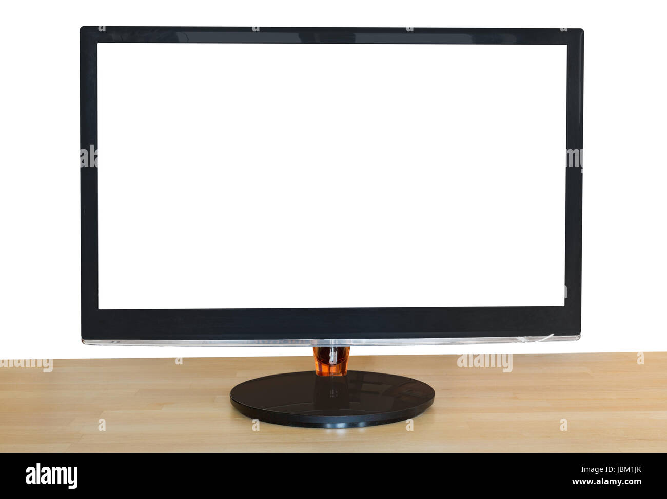 front view of computer black widescreen display with cutout screen on ...