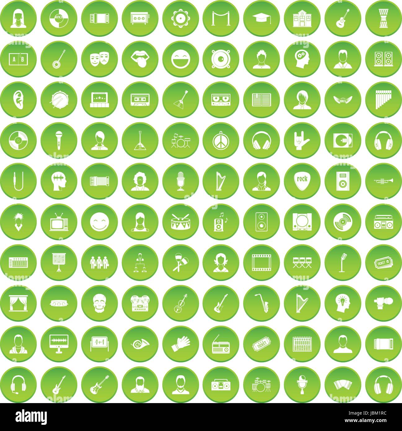 100 audience icons set green circle Stock Vector Image & Art - Alamy