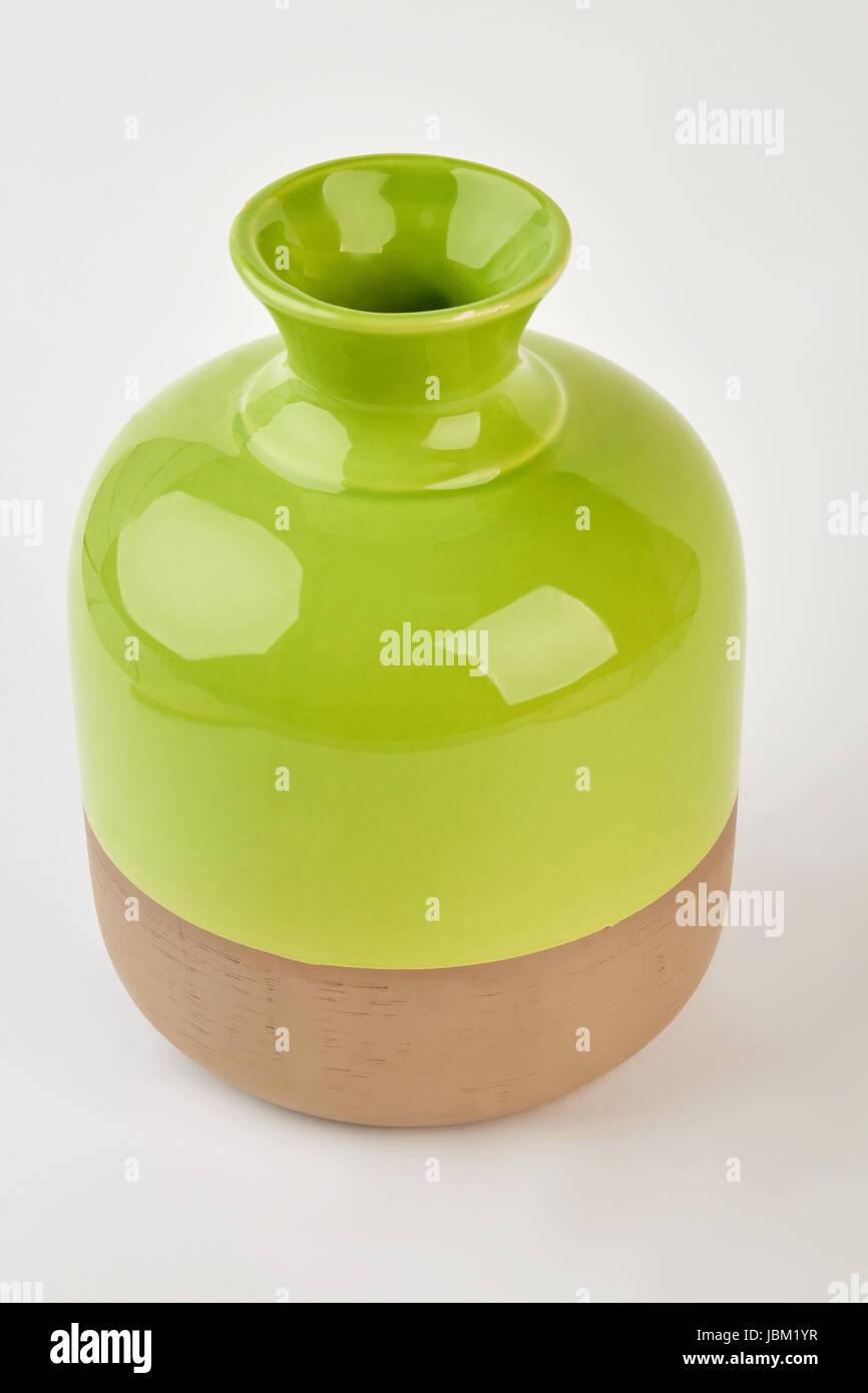 Two-tone shiny vase isolated Stock Photo - Alamy