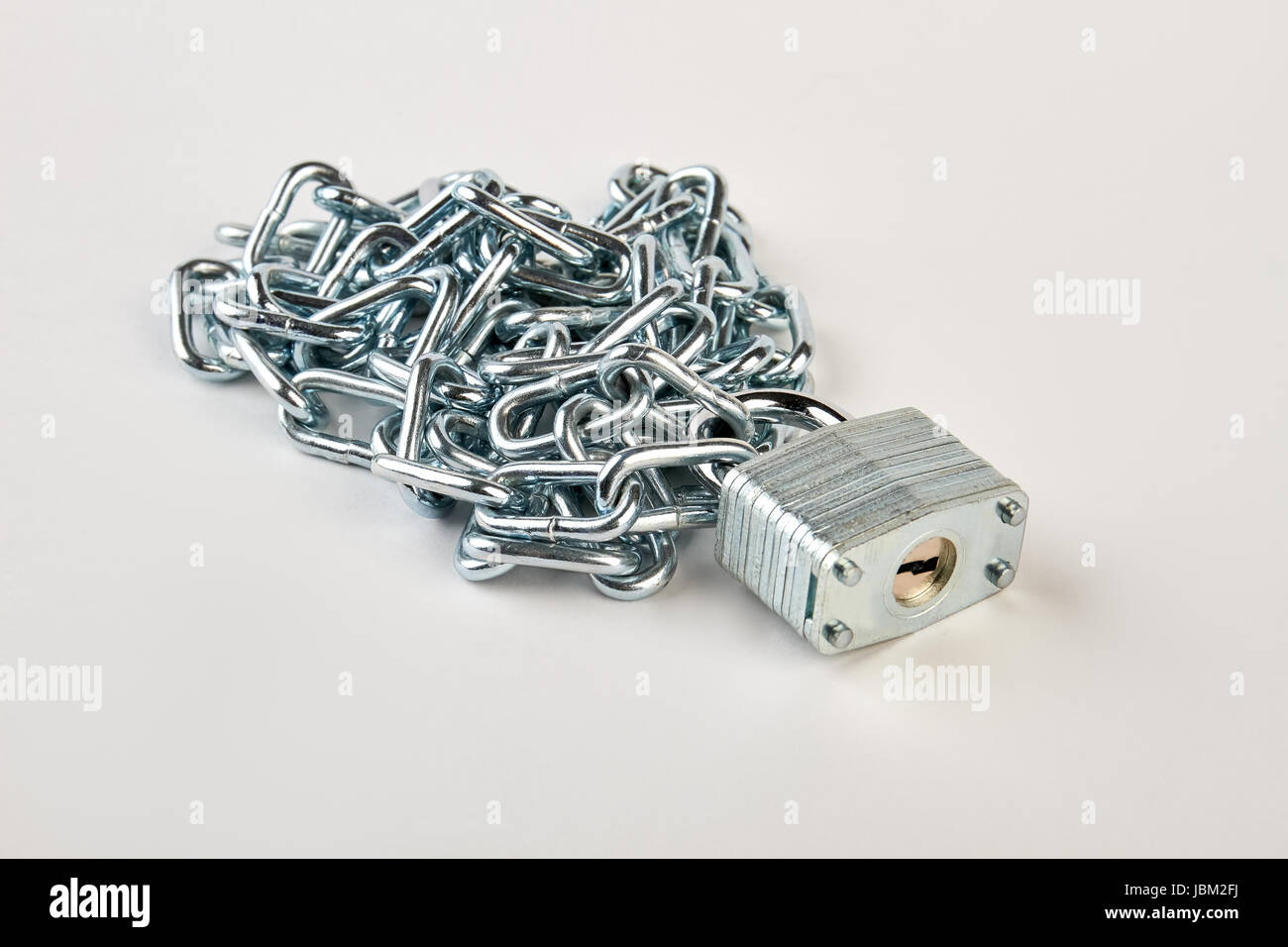 Lock and chain, white background Stock Photo - Alamy