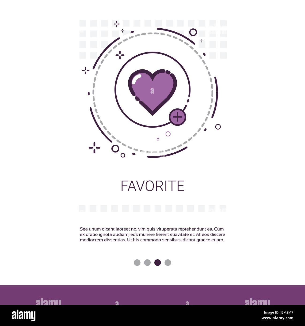 Favorite Love Plus Symbol Web Banner With Copy Space Stock Vector Image ...