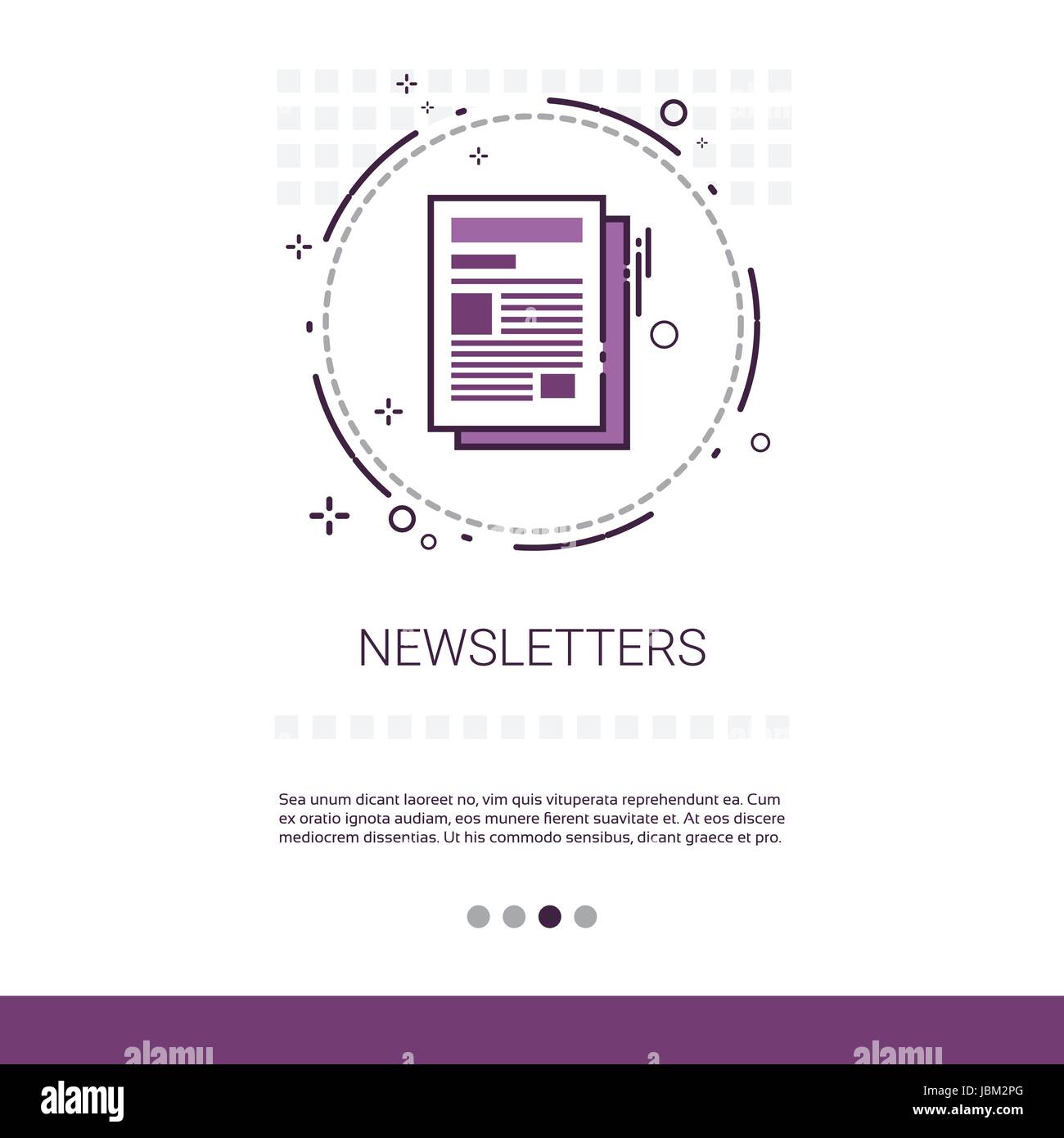 Newsletter Application Newspaper Web Banner With Copy Space Stock ...