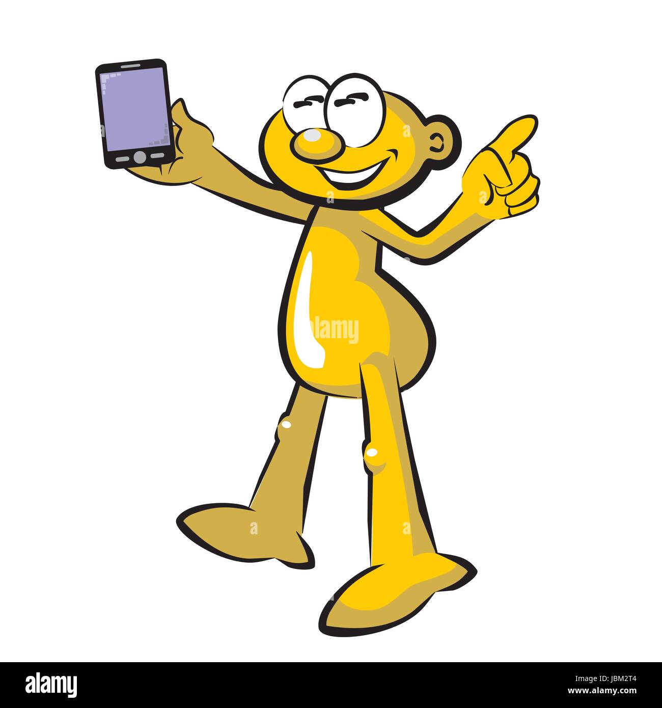 Funny cartoon. Man taking a selfie - storyboard Stock Vector Image ...