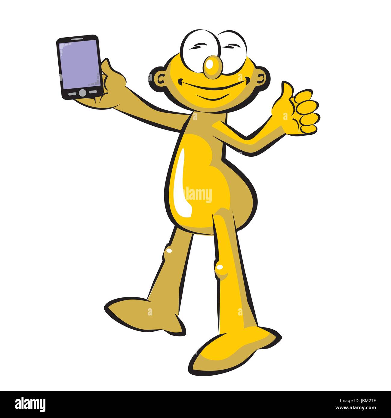 Funny cartoon. Man taking a selfie - storyboard Stock Vector Image ...