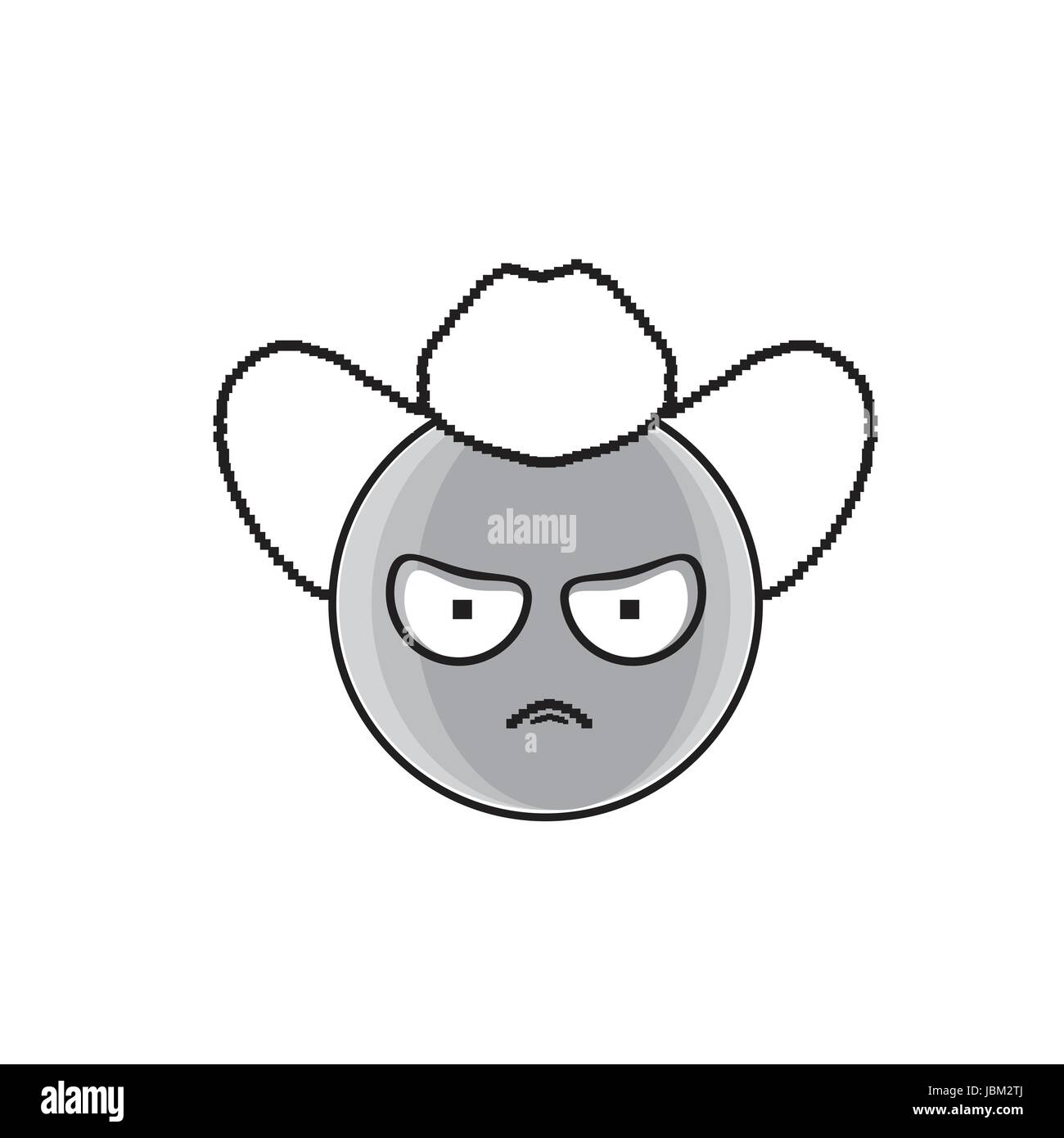 Cartoon Face Angry Country Man People Emotion Icon Stock Vector Image ...