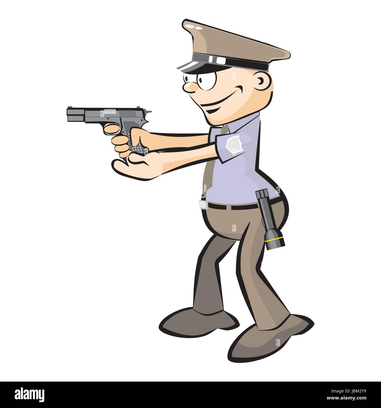 Security Guard armed isolated. Safety Conceptual illustration Stock ...