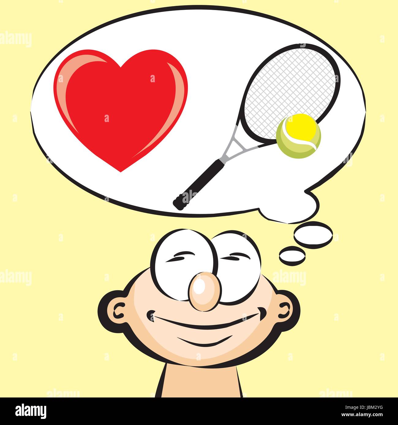 I love tennis - emoticon, emoji. Conceptual vector illustration Stock ...