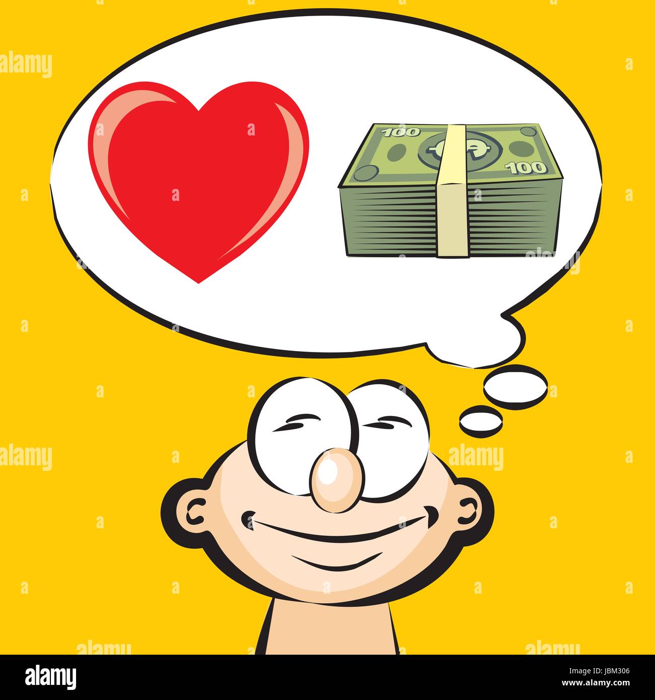 I love Money - emoticon, emoji. Conceptual vector illustration Stock ...