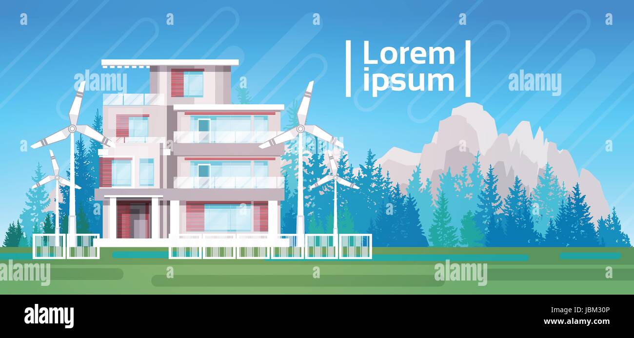 Wind generator house Stock Vector Images - Alamy