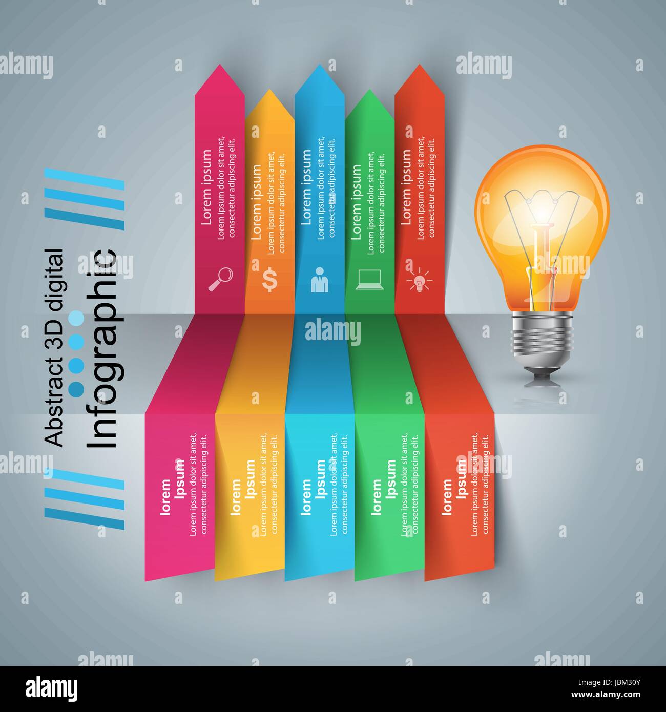 Infographic design. Bulb, Light icon Stock Vector Image & Art - Alamy