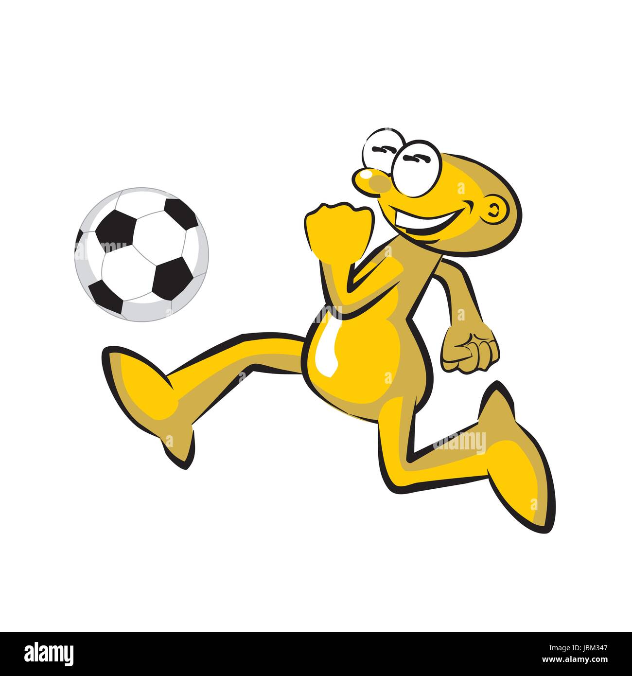 Funny soccer player practicing Stock Vector Image & Art - Alamy