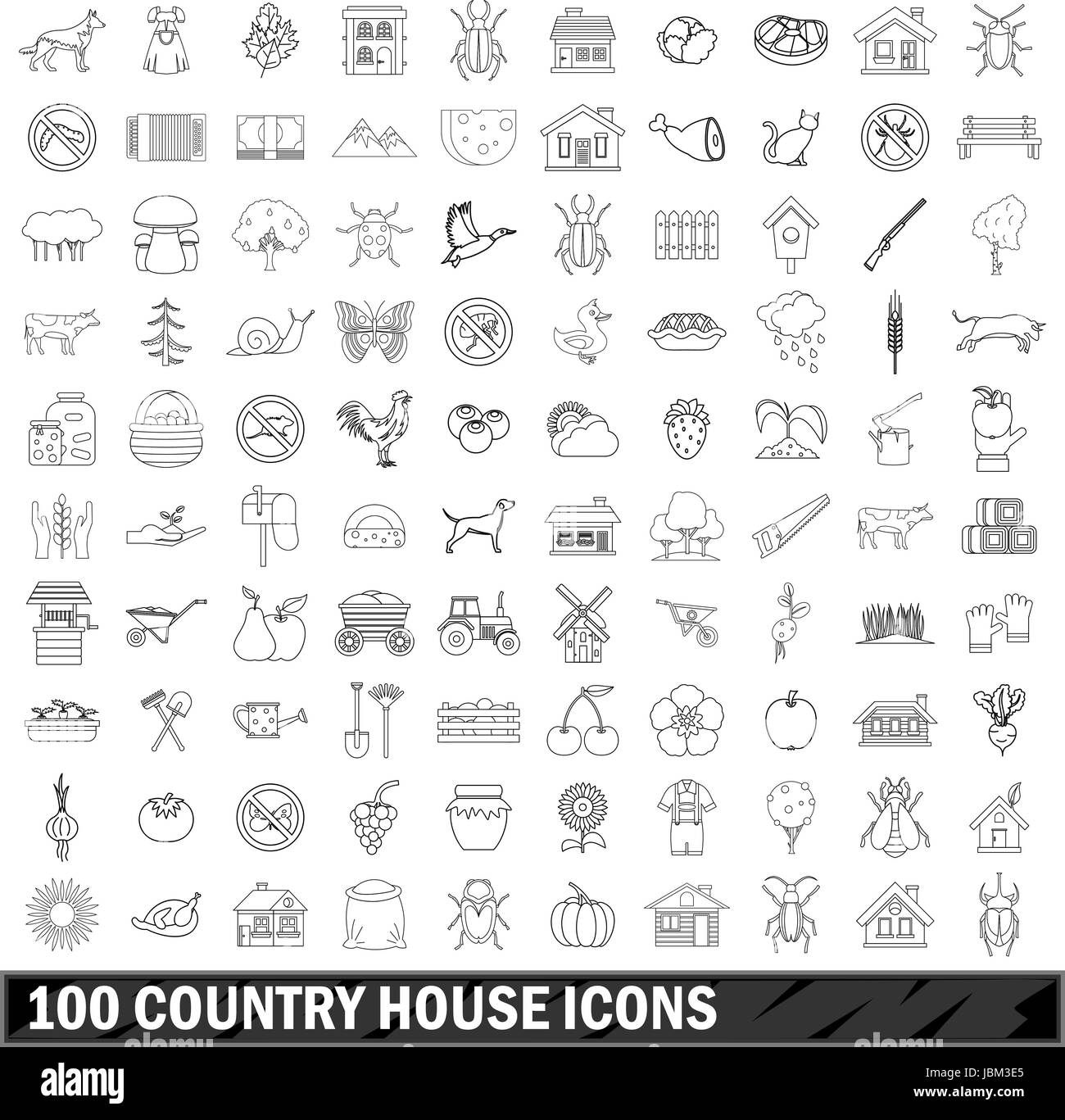 Country mushrooms Stock Vector Images - Alamy