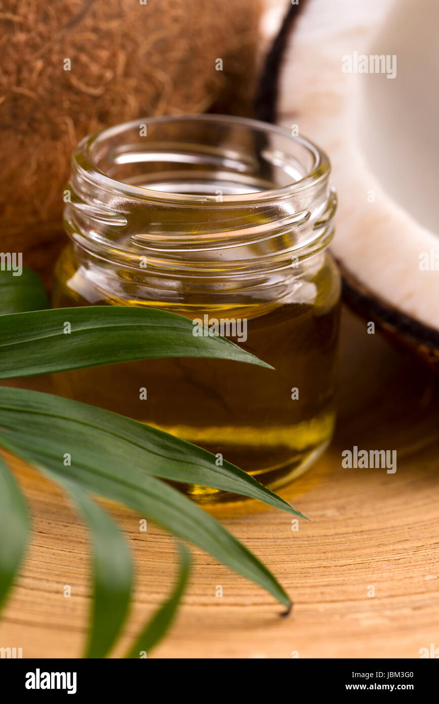 Coconut and coconut oil Stock Photo - Alamy