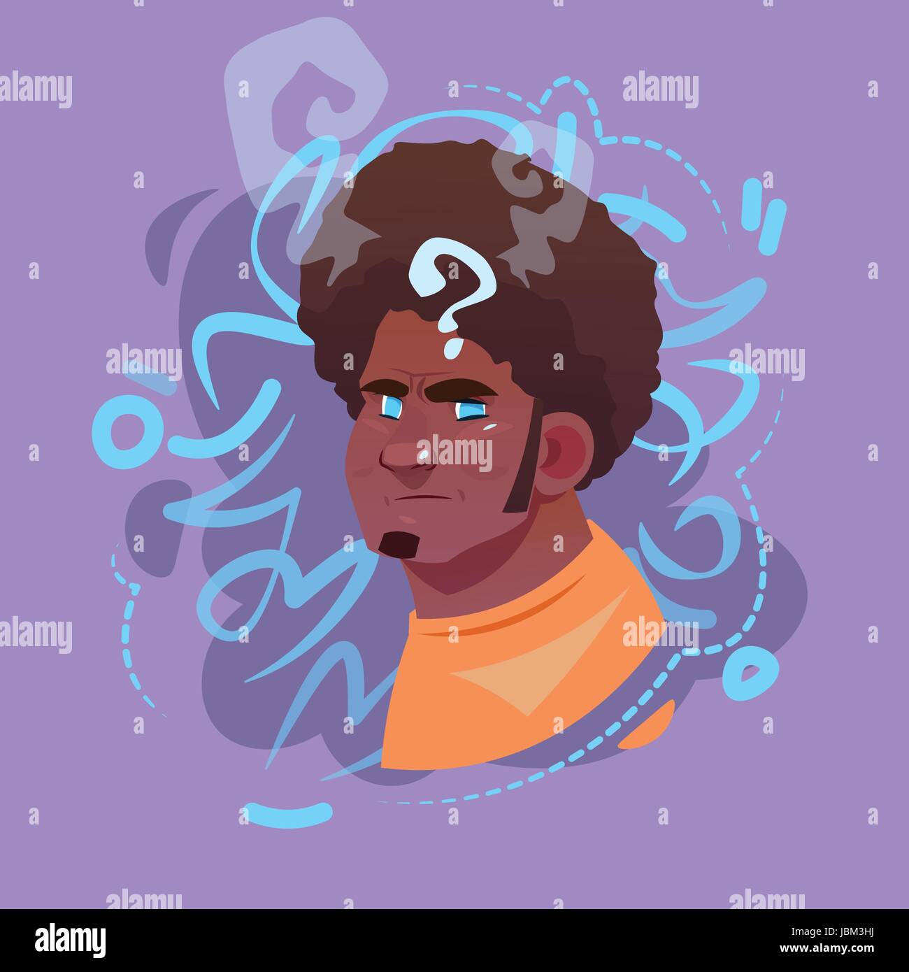 Serious male portrait Stock Vector Images - Alamy