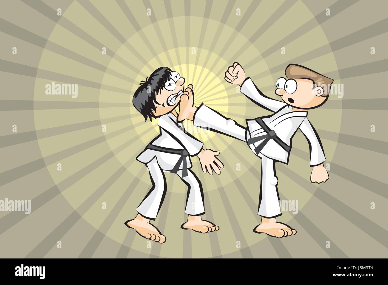 Karate combat. Conceptual image. Vector illustration Stock Vector Image ...