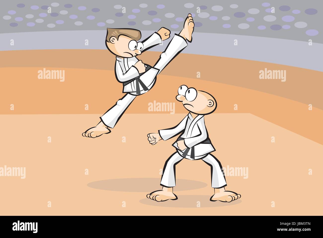 Karate combat. Conceptual image. Vector illustration Stock Vector Image ...