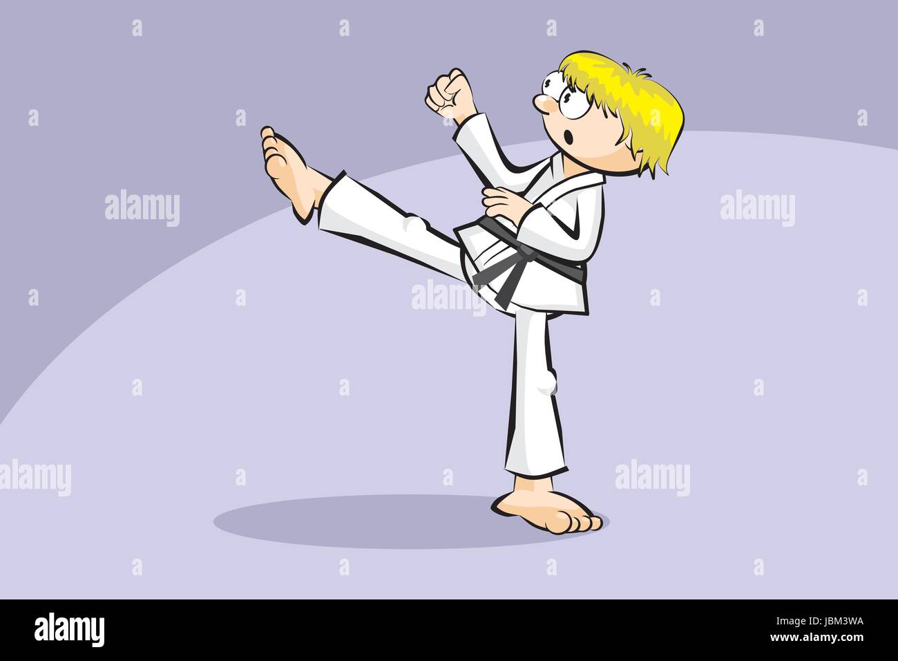 Karate fighter man. Conceptual image vector illustration Stock Vector ...