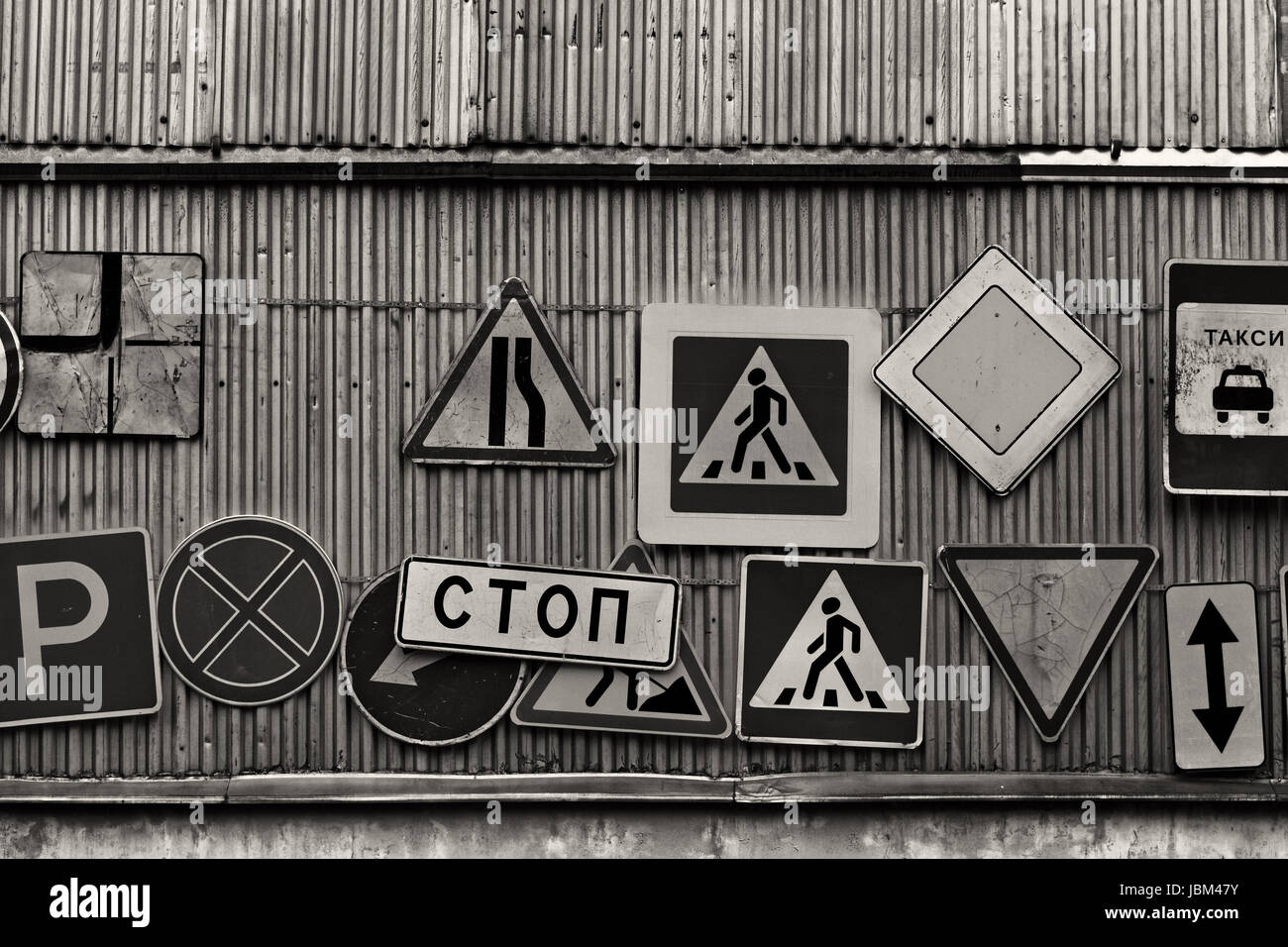 Photo old road signs Stock Photo - Alamy